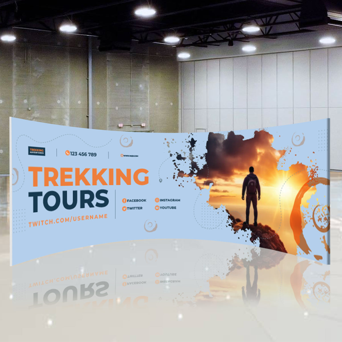 20' C-Shaped Backdrop | Vu Line Direct. More Money in Your Rocket!