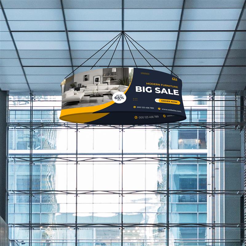 10' Circle Hanging Sign | Vu Line Direct. More Money in Your Rocket!