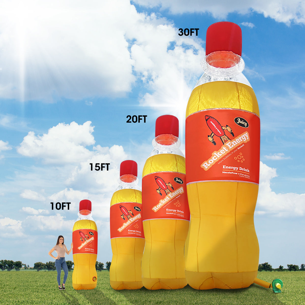 CUSTOM INFLATABLE BOTTLES (10', 15', 20' or 30' Tall) | Vu Line Direct ...