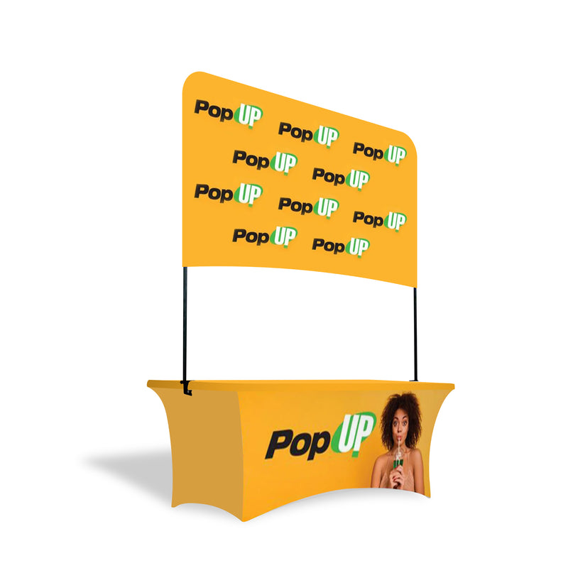 Overhead 6' Table Top Display w/ Open Back Table Cover | Vu Line Direct ...