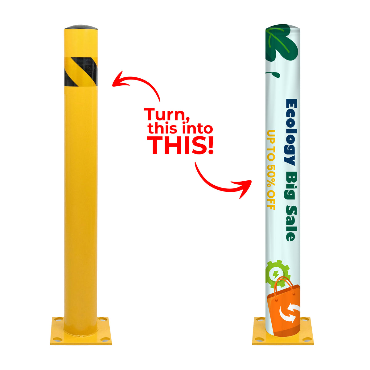 Fabric Bollard Covers | Vu Line Direct. More Money in Your Rocket!
