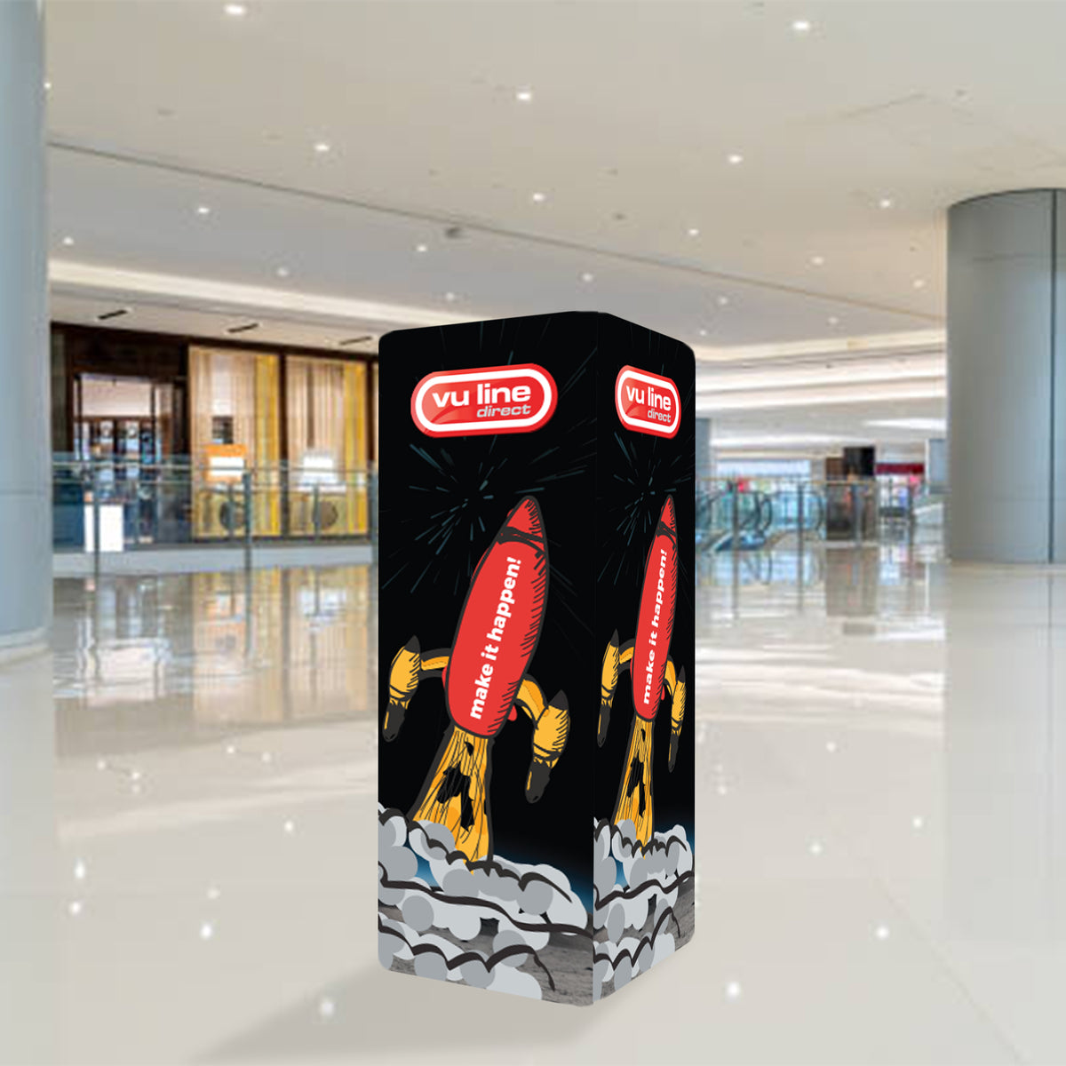 Pop Up Tower Display | Vu Line Direct. More Money in Your Rocket!