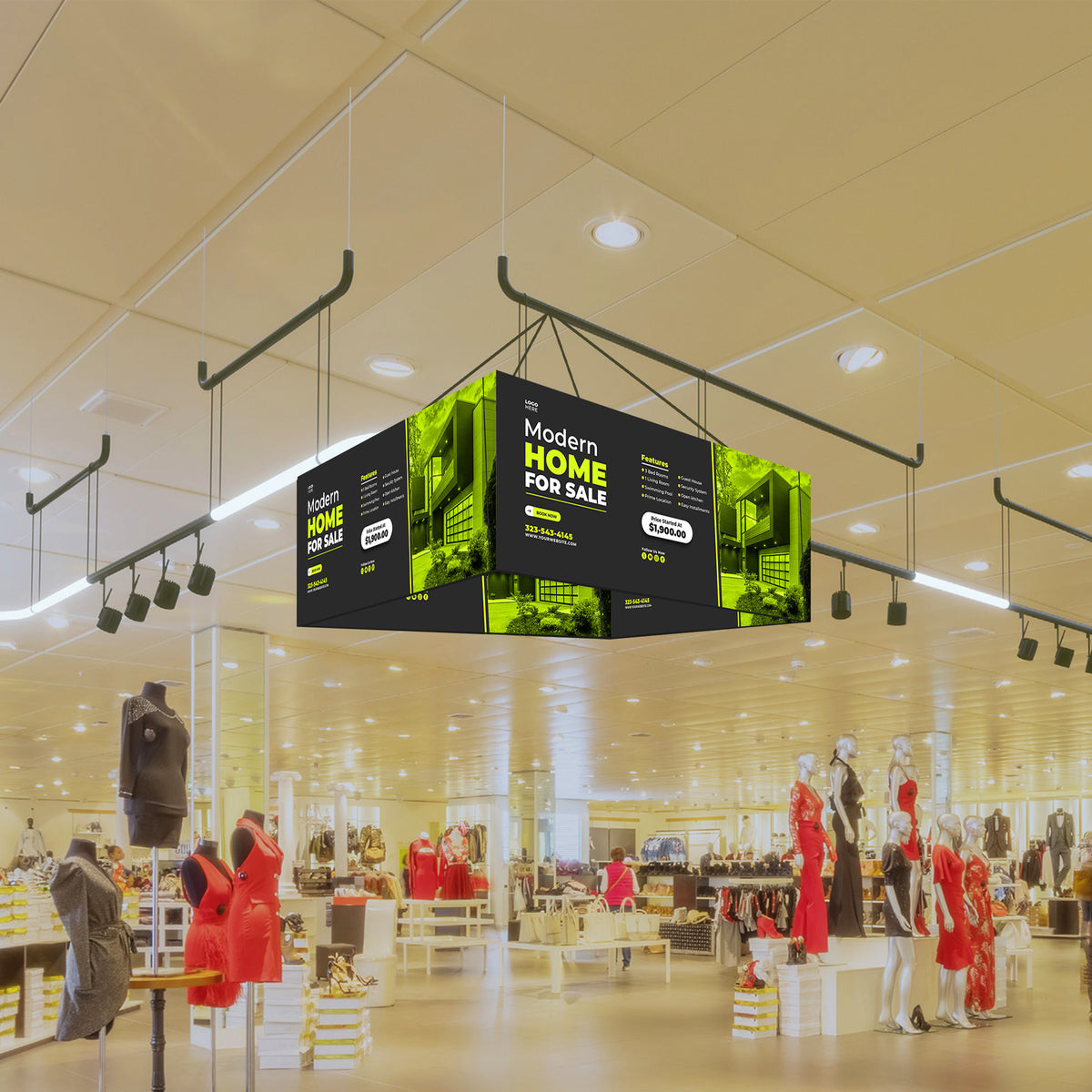 10' Rectangle Hanging Sign | Vu Line Direct. More Money in Your Rocket!