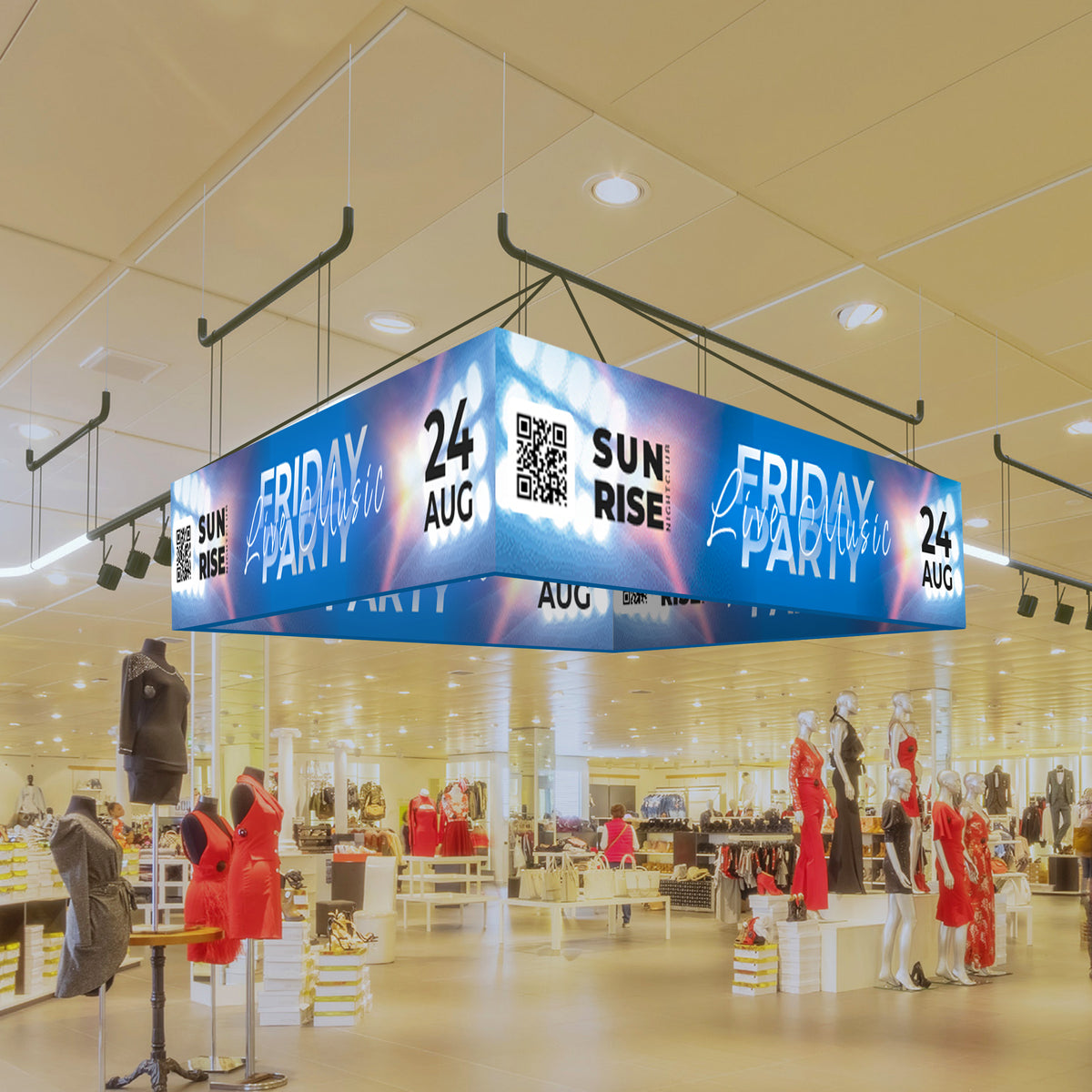 20' Rectangle Hanging Sign | Vu Line Direct. More Money in Your Rocket!